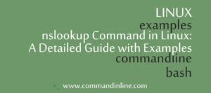 Understanding The Nslookup Command In Linux A Detailed Guide With Examples Command In Line