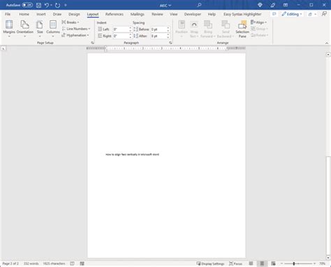 Comment Aligner Verticalement Du Texte Dans Microsoft Word