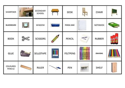 Classroom Objects Worksheets Doc