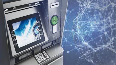 Generic Atm Or Automated Teller Machine 3d Illustration Stock