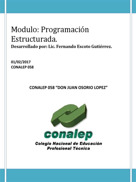 Programación Estructurada Pseudocódigos Pdf Algoritmos Programa