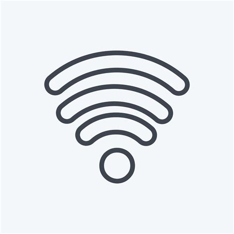 Icon Wifi Suitable For Mobile Apps Symbol Line Style Simple Design Editable Design Template