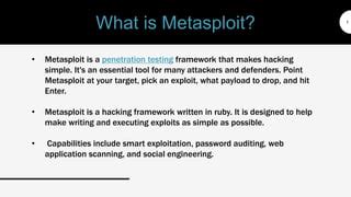 Introduction To Metasploit PPT