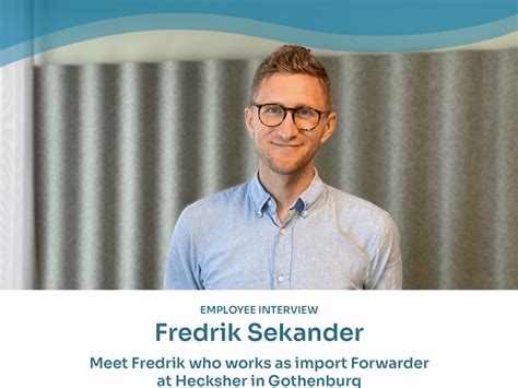 Employee Interview With Fredrik Sekander Hecksher