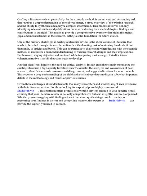 example method literature review pdf