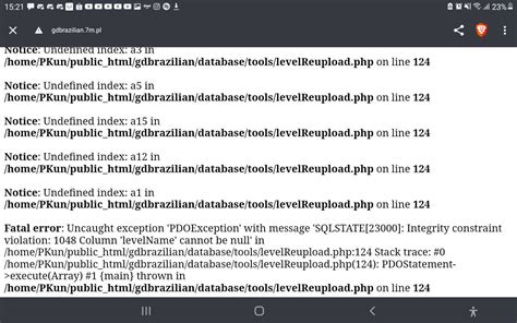 Fatal Error On Levelreuploadphp · Issue 959 · Cvolton