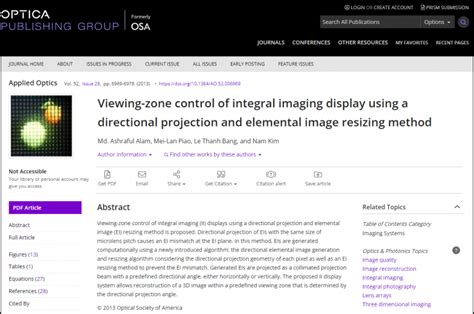 Viewing Zone Control Of Integral Imaging Display Using A Directional