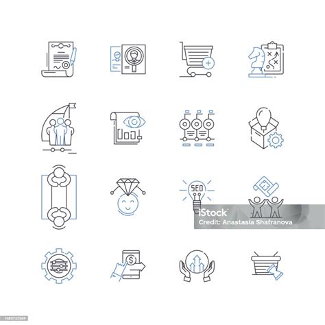 Vision And Foresight Line Icons Collection Perception Insight