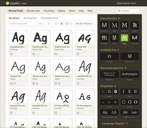 Adobe Typekit Script Fonts Hopdekeep