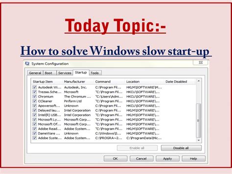 How To Solve Windows Slow Startup Alwzlearn Computer
