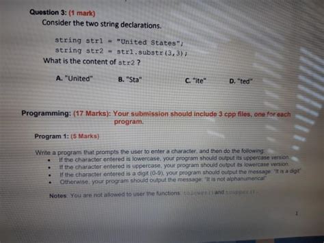 Solved Program 2 6 Marks Write A Program That Prompts The