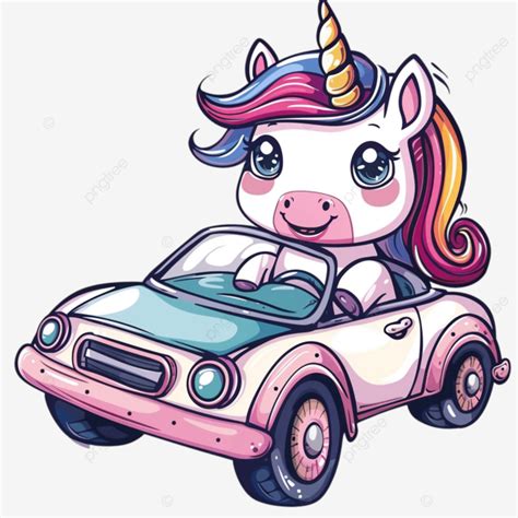 차를 운전하는 귀여운 유니콘 만화 자동차 베스트 어린이들 Png 일러스트 및 이미지 에 대한 무료 다운로드 Pngtree