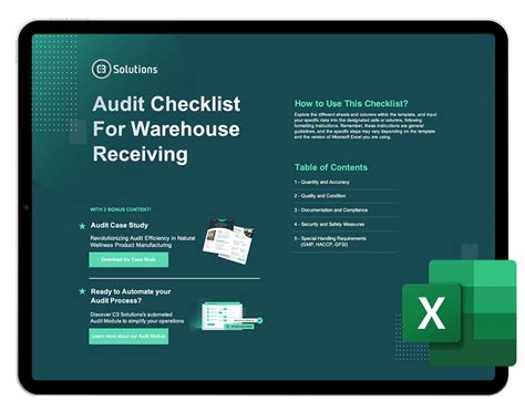 Audit Checklist For Warehouse Receiving