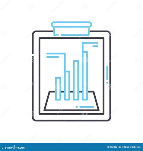 Technology Report Line Icon Outline Symbol Vector Illustration