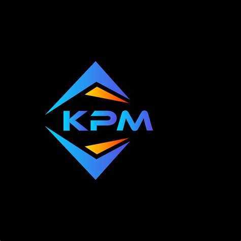 Kpm Abstract Technology Logo Design On Black Background Kpm Creative