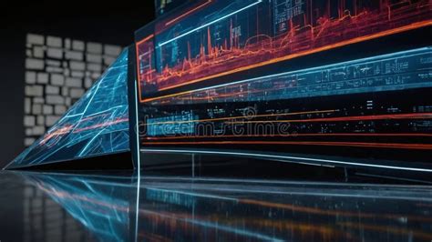 Advanced Digital Data Visualization Panel Stock Illustration Illustration Of Display Graphs