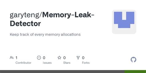 GitHub Garyteng Memory Leak Detector Keep Track Of Every Memory