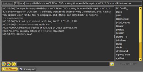 St Century IRC Client Overview August Wing Commander CIC