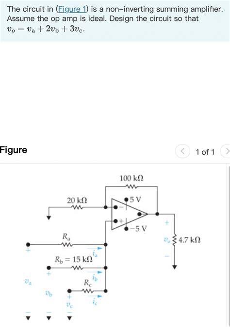 solved the circuit in figure 1 ﻿is a non inverting summing