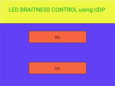 Application Control Led Brightness Using Udp Protocol