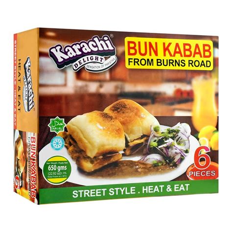 Buy Karachi Delight Bun Kabab From Burns Road 6 Pieces Online At Best