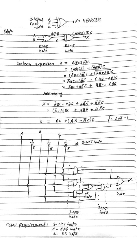 [solved] 1 A 3 Input Xor Gate Is Equivalent To The Circuit Shown Below
