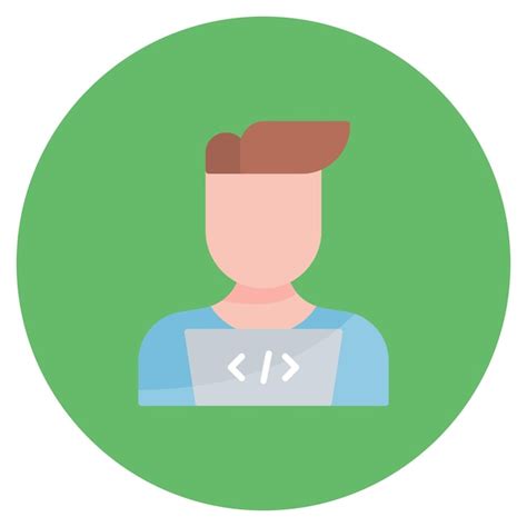Premium Vector Web Developer Male Flat Illustration