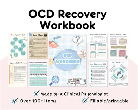 Ocd Worksheets Ocd Workbook Erp Exposure And Response Prevention Ocd