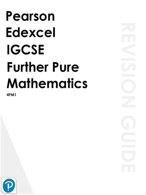Edexcel Igcse Further Pure Mathematics 4pm1 Revision Notes Pdf