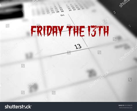 Friday 13th Concept Image Where Calendar Foto De Stock 557258275