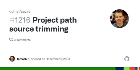 Project Path Source Trimming Issue 1216 Dotnet Aspire GitHub