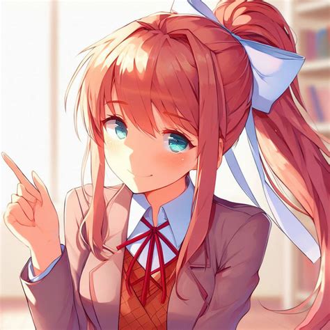 Monika Ddlc 2 By Slippyai On Deviantart