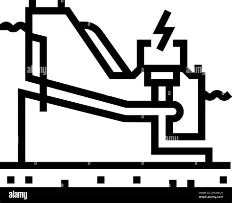 Power Generation Hydroelectric Line Icon Vector Illustration Stock Vector Image And Art Alamy