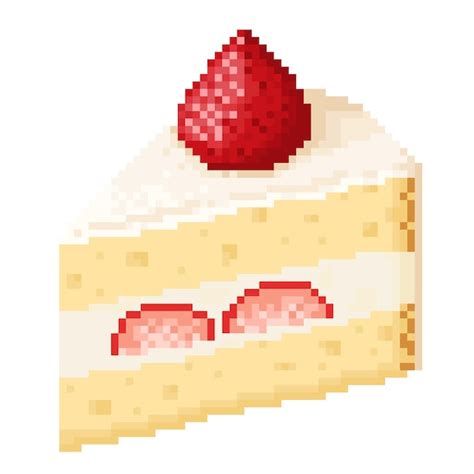 Premium Vector Hand Drawn Pixelated A Piece Of Cake