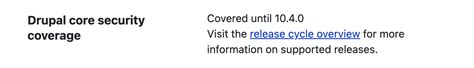 Hardcode Security Coverage Eol Dates For Drupal 10 Last 1 And 10 Last [ 3378393]