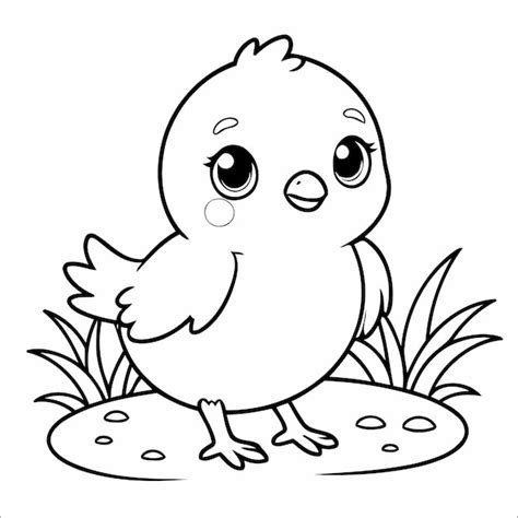 Dibujos Para Colorear De Pollitos Bebés Para Imprimir