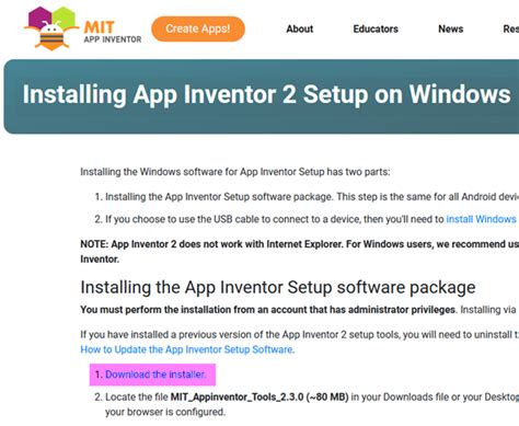Downloading The App Inventor Setup Software Mit App Inventor Help Mit App Inventor Community