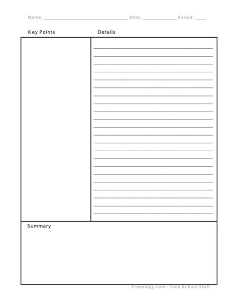 Cornell Notes Format