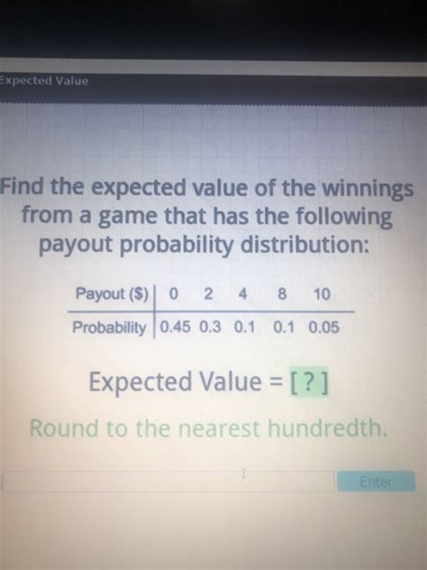 Solved Expected Value Find The Expected Value Of The