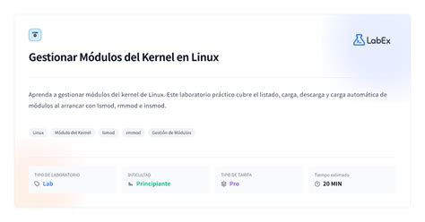 Gestionar Módulos Del Kernel En Linux Labex