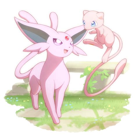 Monaka Hc Pkmn Espeon Mew Pokemon Nintendo Pokemon Commentary Request Highres D