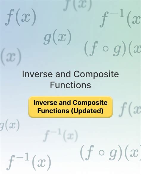 Inverse And Composite Functions