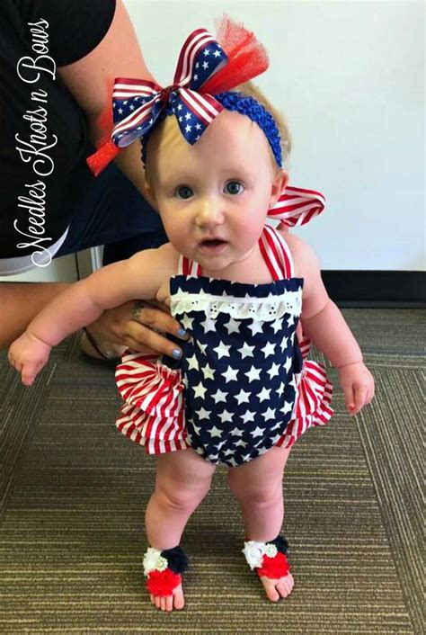 Our Stars N Stripes Romper Won Outfit Of Choice Needles Knots N Bows