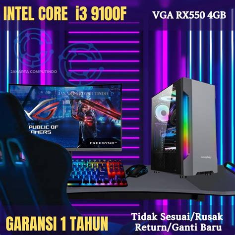 Jual Pc Gaming Rakitan Editing I Fullset Monitor Inch Siap Pakai Editing Gaming Pc Kantor