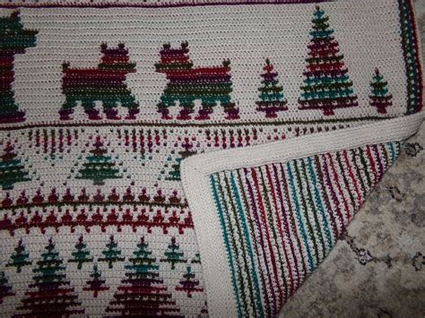 Sholach Into The Woods Handmade Mosaic Crochet Blanket Multi Colored