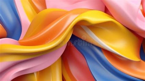 Vibrant Abstract Swirls Of Color In Dynamic Flow Generativeai Stock Illustration Illustration