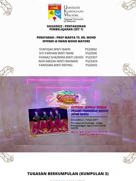 Pertandingan Tarian Zapin Sekolah Rendah Pdf