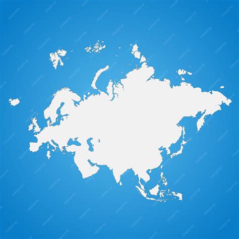 Premium Vector The Political Detailed Map Of The Continent Of Eurasia
