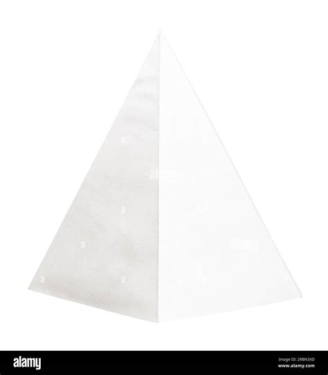 Front View Of Hand Crafted From Paper Hexagonal Pyramid Three Dimensional Geometric Shape