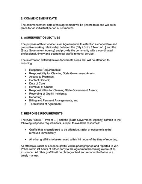 Service Level Agreement In Word And Pdf Formats Page 3 Of 7
